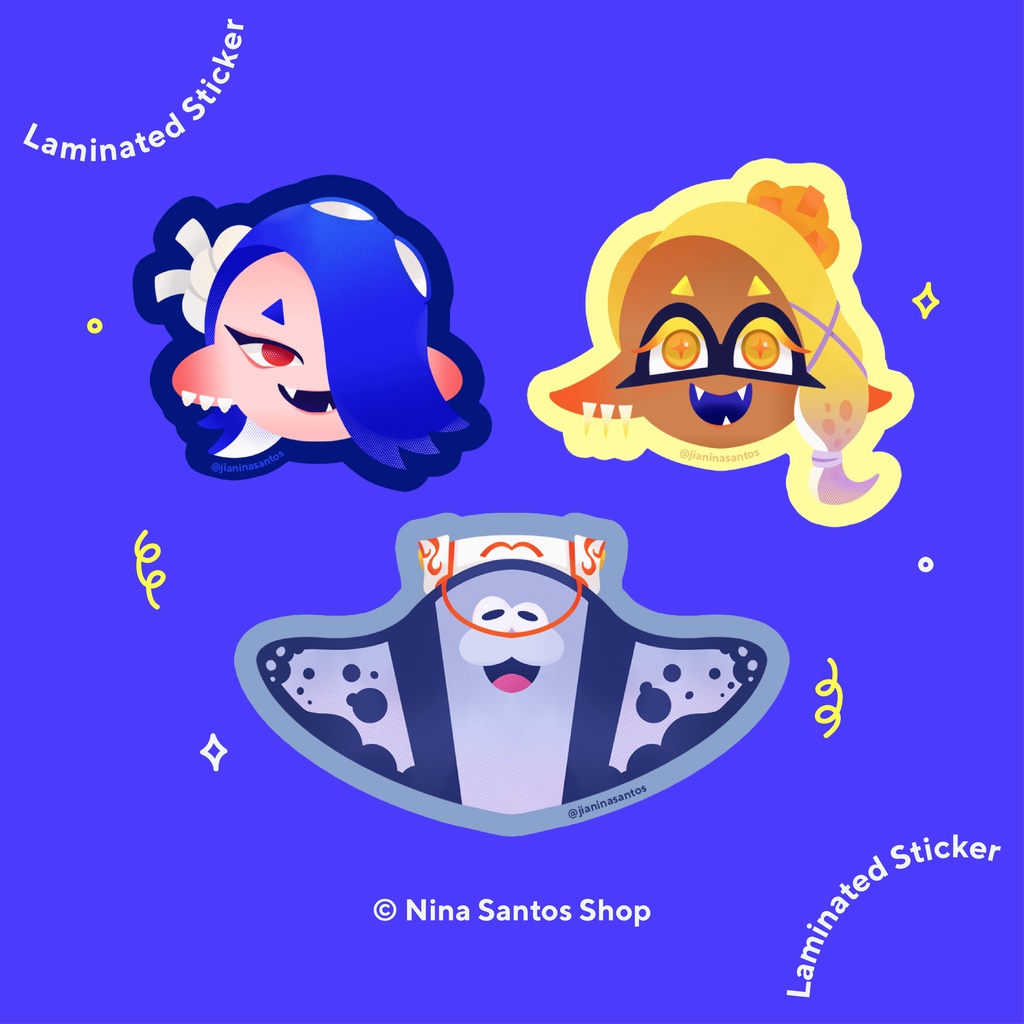 Splatoon 3: Deep Cut Matte Laminated Sticker Pack Nina Santos Shop ...