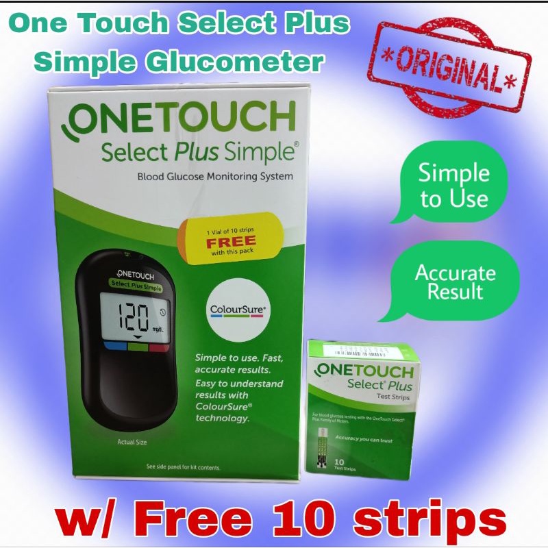 One Touch Select PLUS Simple GLUCOMETER (complete Set) | Shopee Philippines