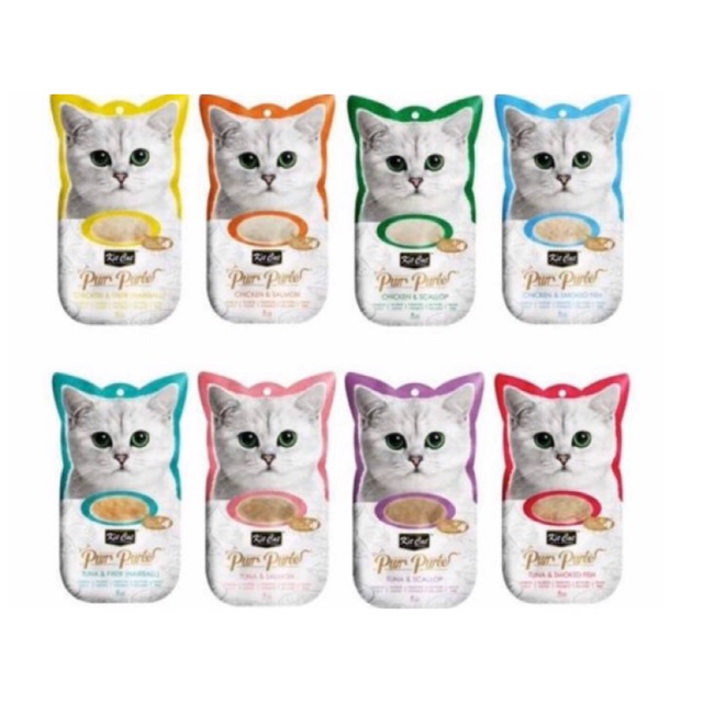 Kit Cat Purr puree cat treats for better hydration sold per pack (4x15g ...