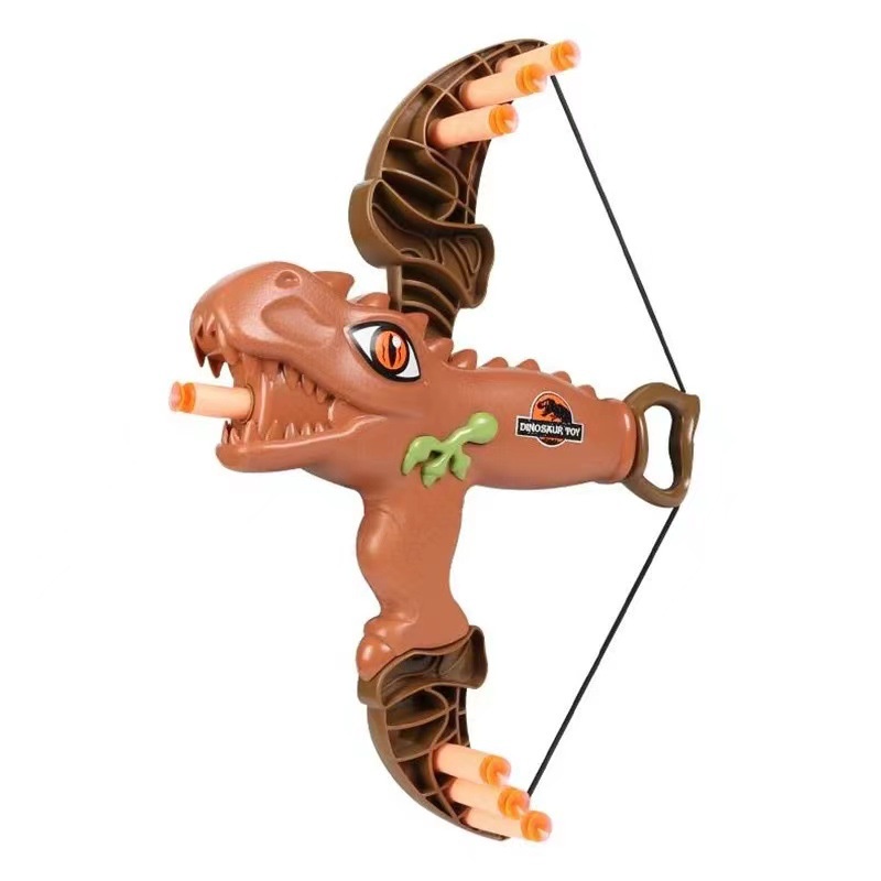 Children Dinosaur Soft Bullet Bow and Arrow Manual Repeated Shooting ...