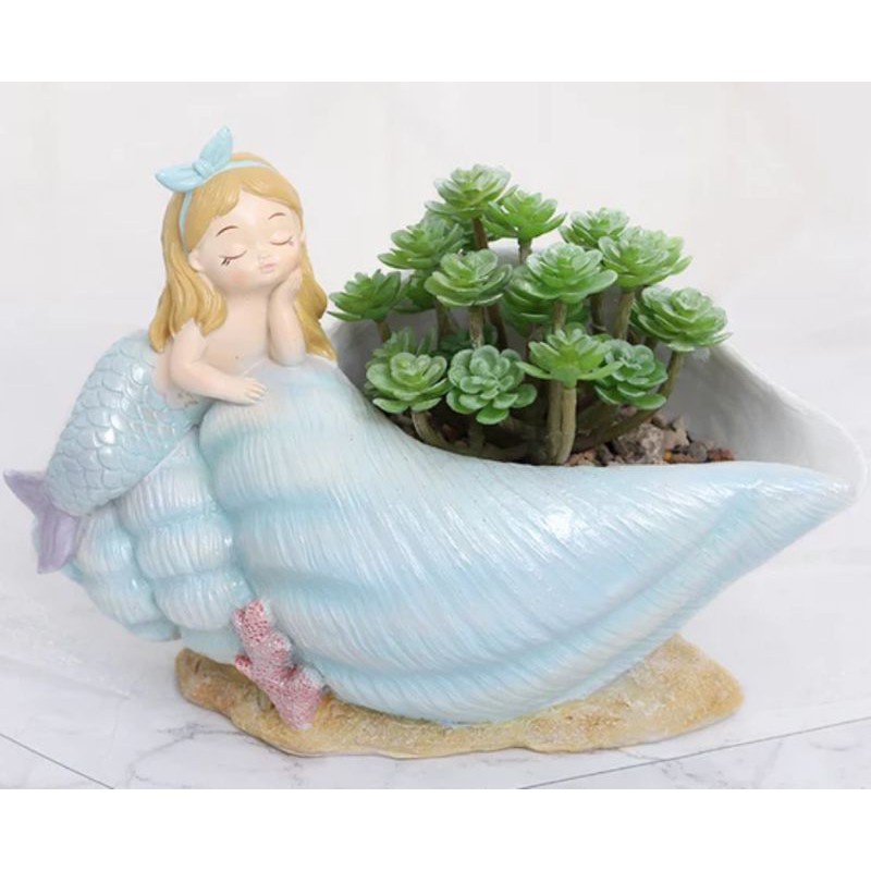 Resin Mermaid Planter Pot | Shopee Philippines