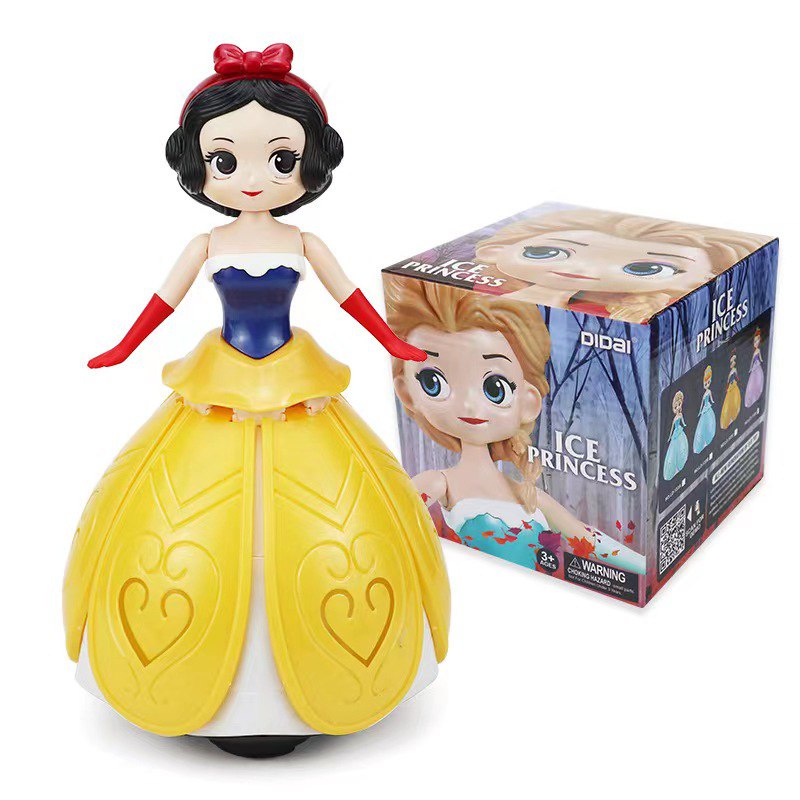 New Cinderella Elsa Snow White Sophia Ice Princess Dancing Light Music ...