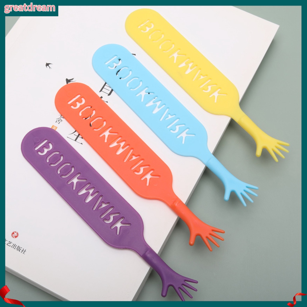Plastic Diary Bookmarks Mini Hands Shaped Bookmark Stationery Gift Long ...