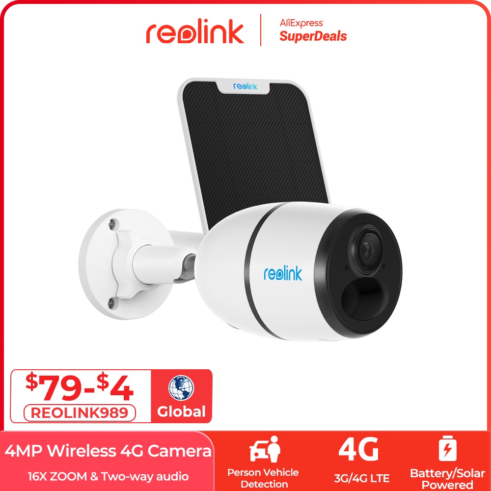 Reolink GO Plus 4MP Battery 4G Sim Card Network Camera Wild Video ...
