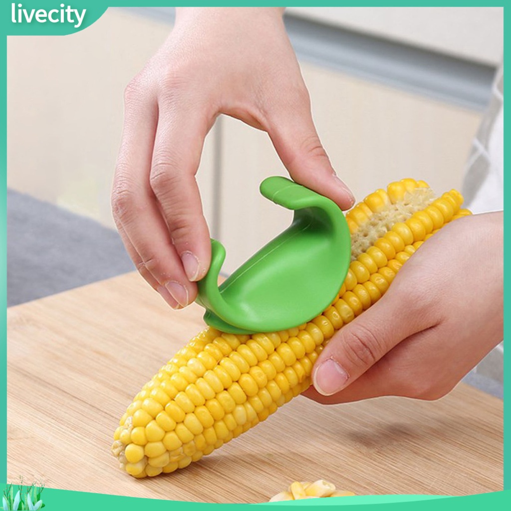 {livecity} Corn Stripper Convenient with Hand Protector PP Kitchen ...