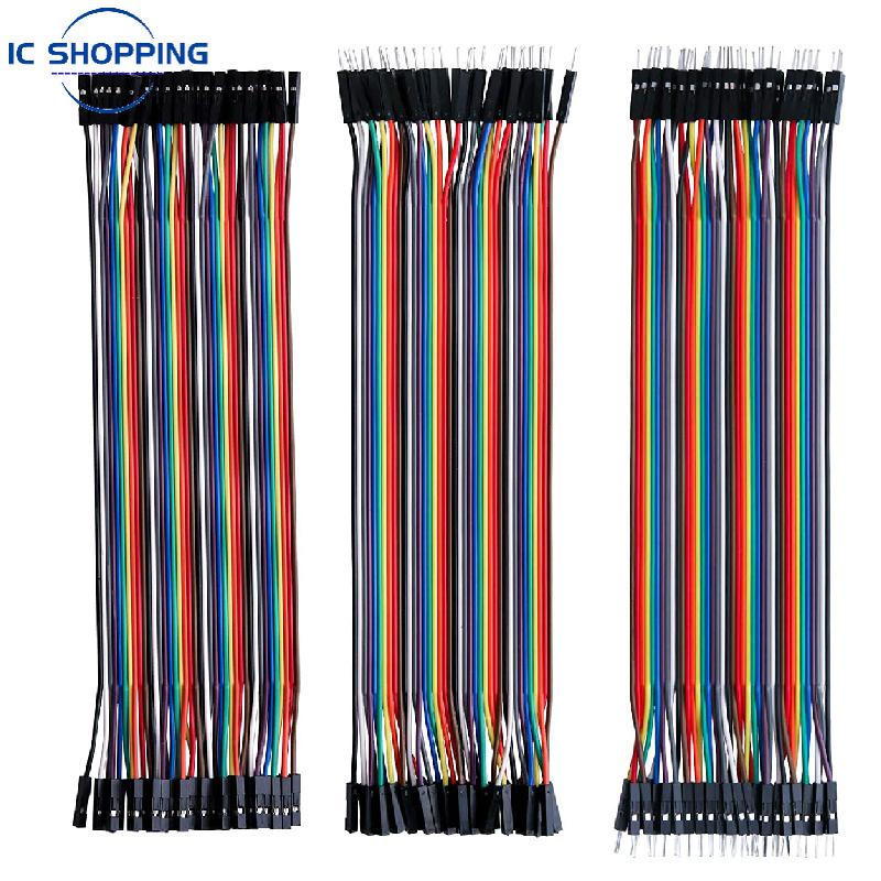40PCS 40cm 50cm 100cm Jumper Wire DuPont Line DuPont Cable Connection ...