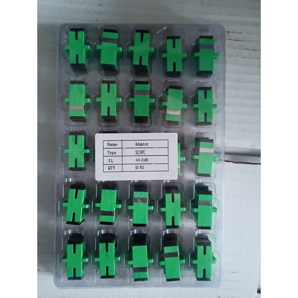 10Pcs GREEN FTTH SC-SC Fiber Optic Adaptor SC-SC Coupler SC Female to ...