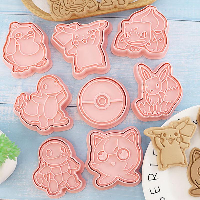 8 Pcs/set Pokemon Pokeball Pikachu Psyduck Mold Baking Accessories Home ...