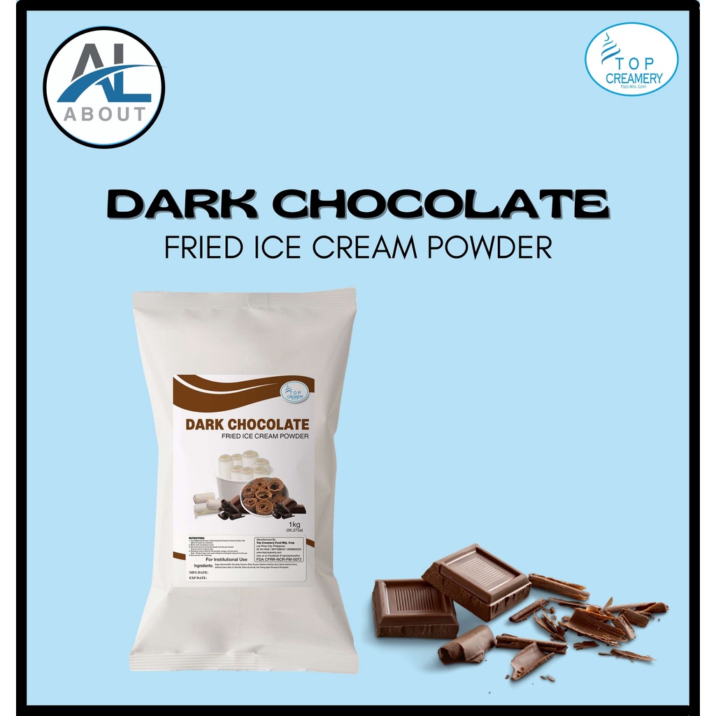 TOP CREAMERY Dark Chocolate Fried Ice Cream Powder 1kg | Shopee Philippines
