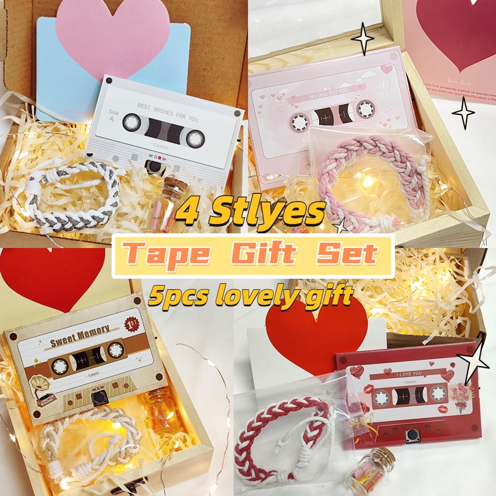 [Coisíní] Gift Set Recording Voice Music Card Gift Anniversary Birthday Gift Boyfriend Gift ...