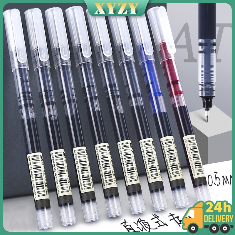 Quick Dry Straight Liquid Pen Neutral Pen Student Black Water Straight ...