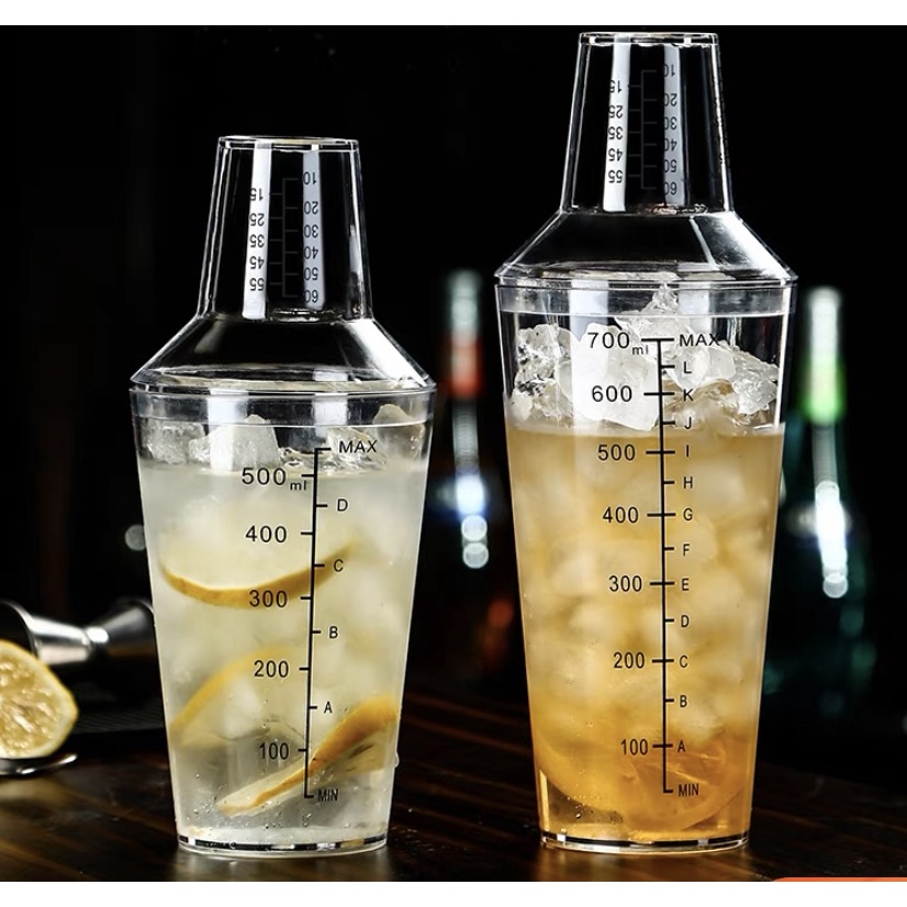 Two-stage cocktail shaker 700ml Milk Tea Shaker Cocktail Juice Shaker Bottle Blender Bar ...