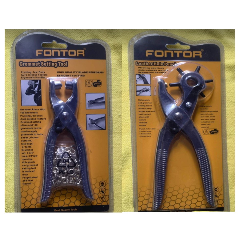 Fontor Leather Hole Punch and Grommet Setting Tool | Shopee Philippines