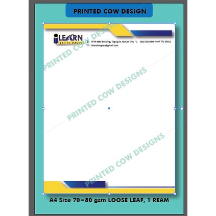 LETTERHEAD PER REAM A4, LETTER, A5 SIZE | Shopee Philippines