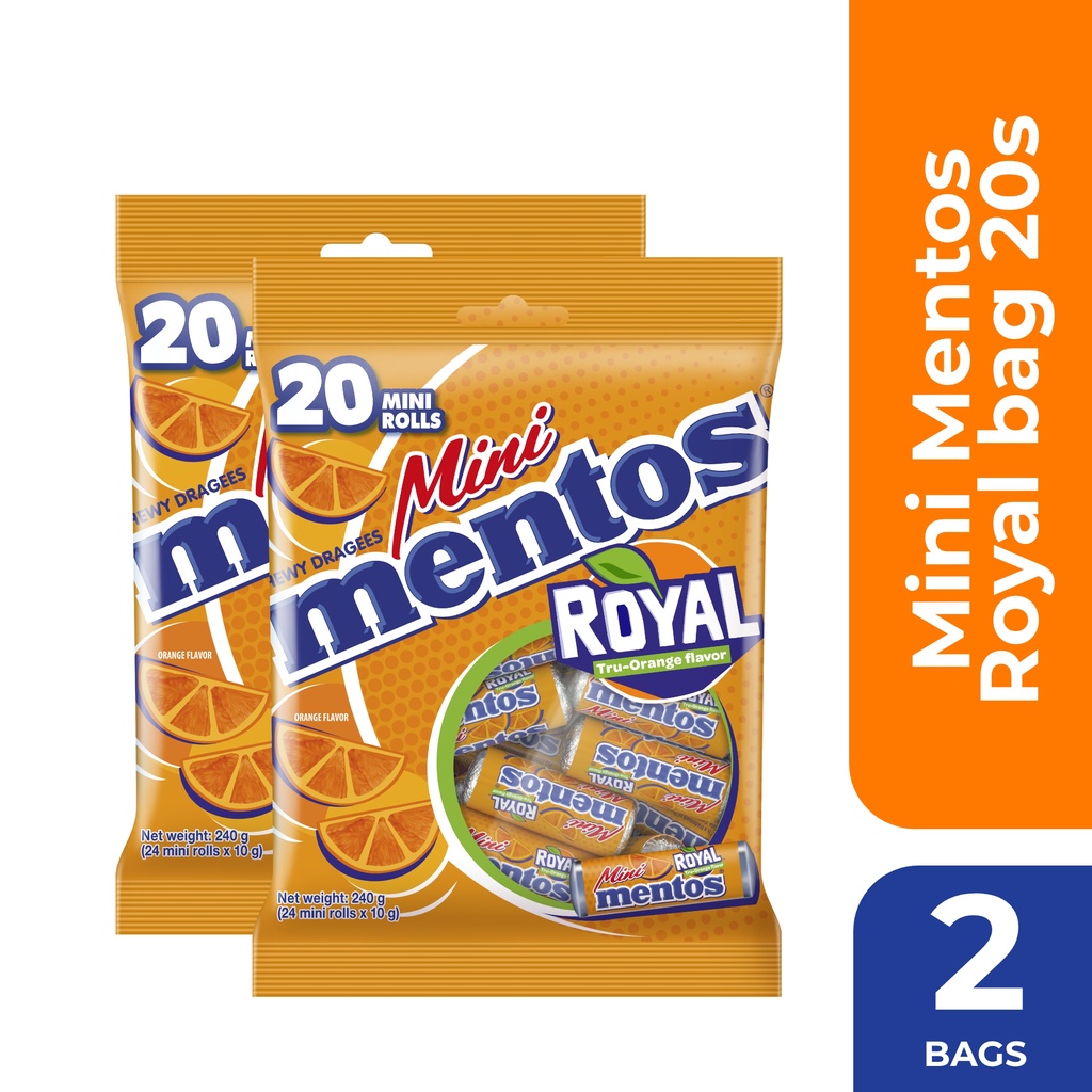 Mentos Mini Royal Rolls 20s - 2 Bags | Shopee Philippines