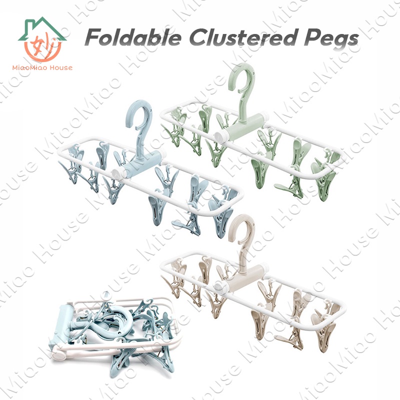 Travel Friendly Clustered Pegs with Foldable Rectangle Frame (12 Pegs ...