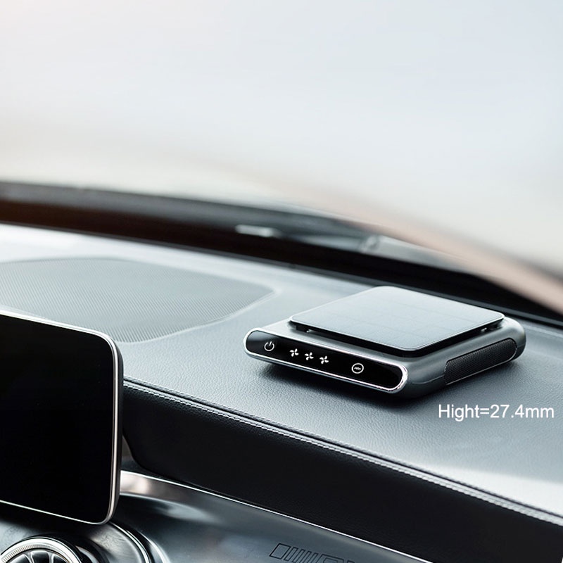 Car Air Ionizer Portable Air Purifier Wireless Solar Odor Eliminator ...