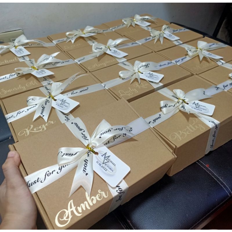 Customized Gift Box with Free Name decals Ribbon and Tags/Packaging ...