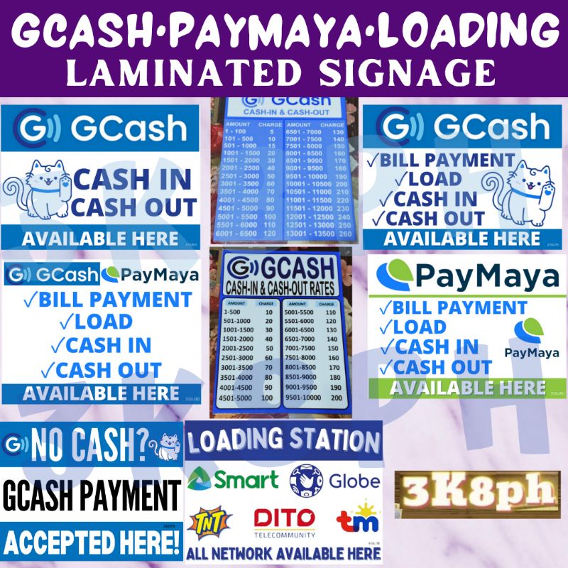 CASH G RATE QUALITY LAMINATED SIGNAGE | Shopee Philippines