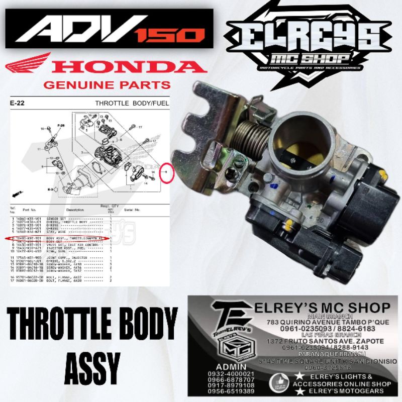 THROTTLE BODY FOR HONDA ADV 150/PCX 150 | Shopee Philippines