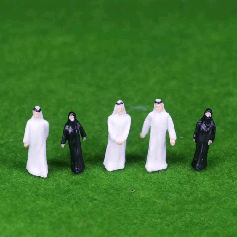 5pcs Mini Arab Human People Figure Fairy Garden Landscape People Train ...
