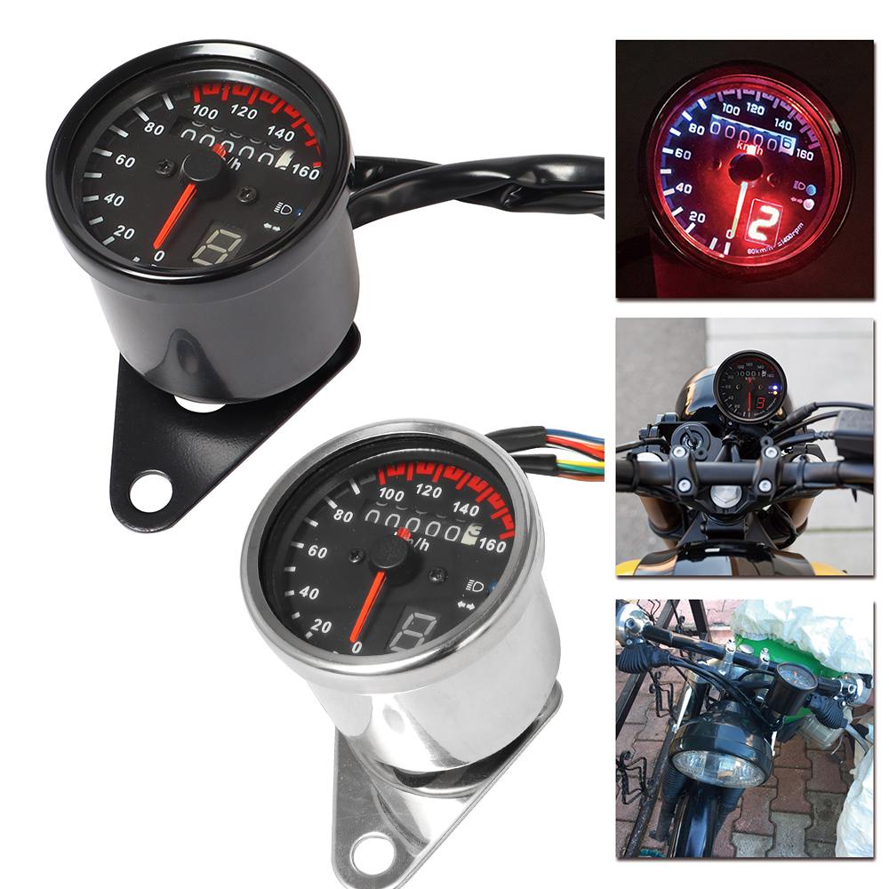 Universal 12V Motorcycle Speedometer Odometer LED Digital Indicator ...