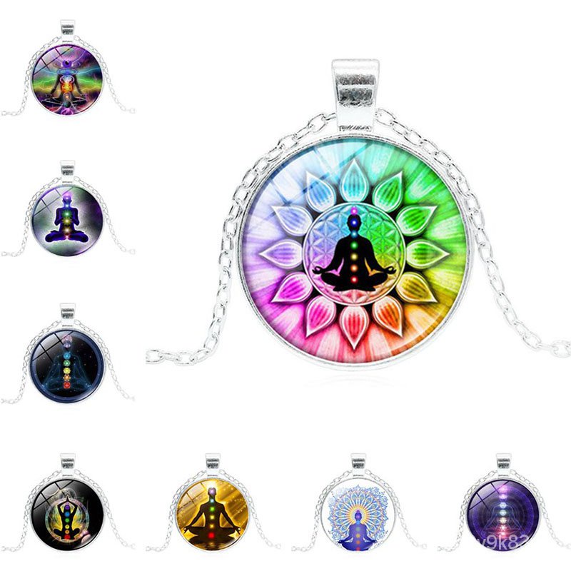 7 Chakra Reiki Healing Necklace Buddha Yoga Meditation Pendant ...