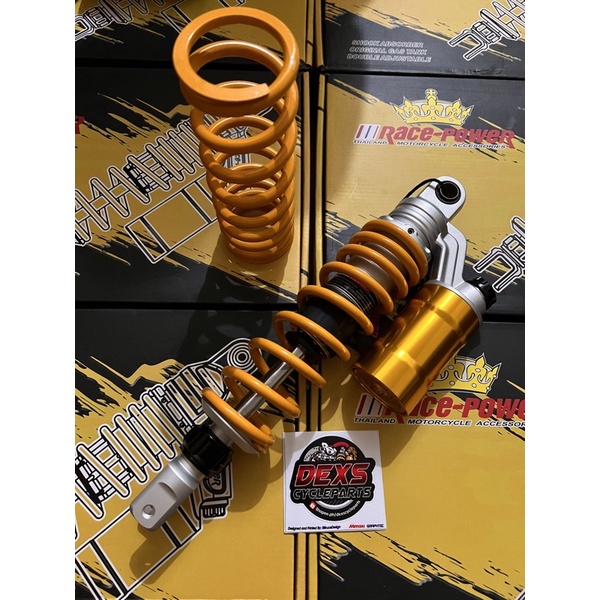 RACEPOWER REAR SHOCK ORIGINAL GAS TANK DOUBLE ADJUSTABLE CLICK 125/150 ...