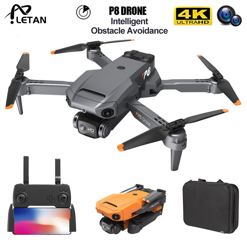 P8 Obstacle Avoidance RC Drone 4K HD ESC Camera Aerial Photo UAV WIFI ...