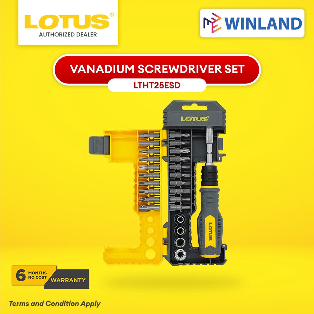 Lotus by Winland 25PC Chrome Vanadium Steel Screw driver Set ...