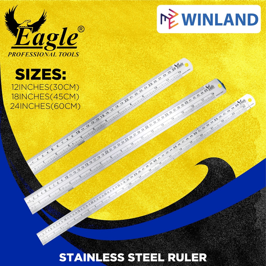 Eagle Tools by Winland Stainless Steel Ruler | Shopee Philippines