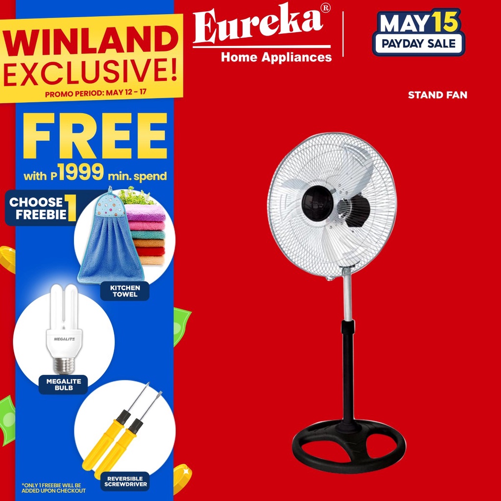 EUREKA by Winland 16inches (405mm) Stand Fan | Industrial Electric Fan ...