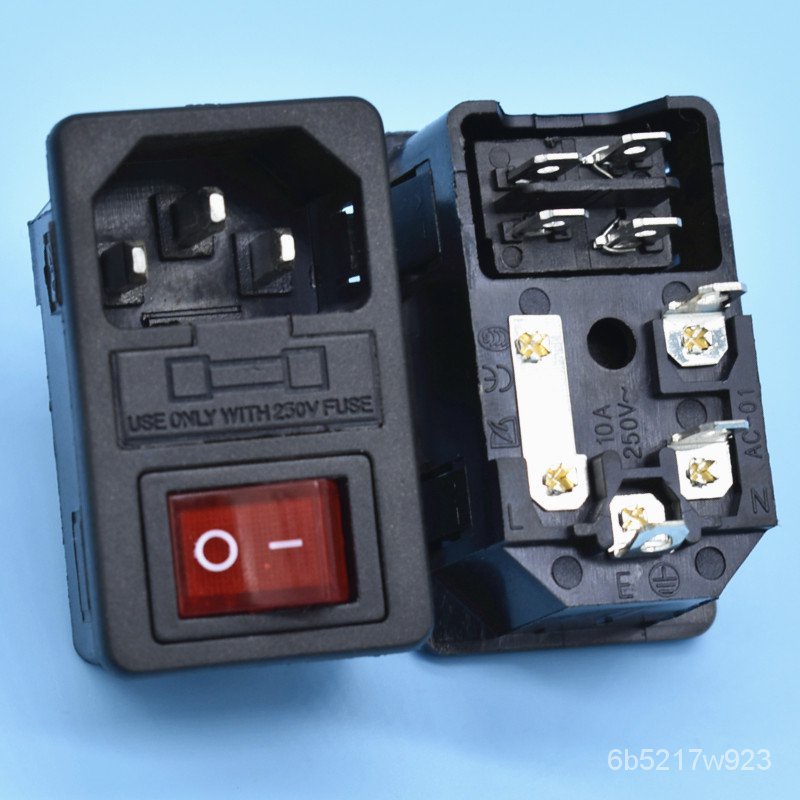 AC Connector Power Socket 3-in-1 IEC Female Jack With Led Switch And ...
