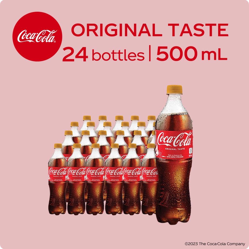Coca-Cola Original Taste 500mL - Pack of 24 | Shopee Philippines
