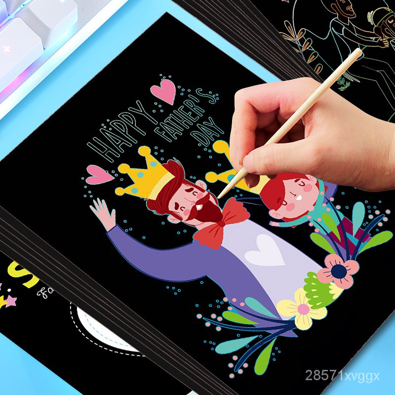 kid Toy Scratch Card Paper Children Magic Scratch Paper Children ...