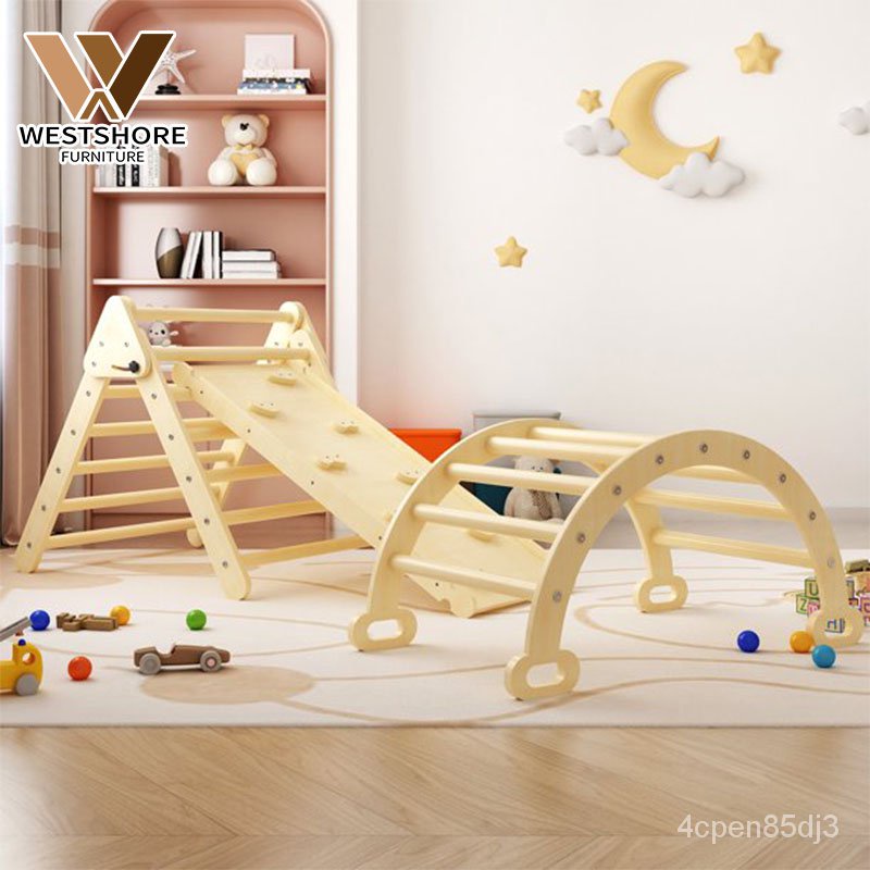 Wooden Montessori Piklers Triangle Toddler Climbing Pickler Triangle ...