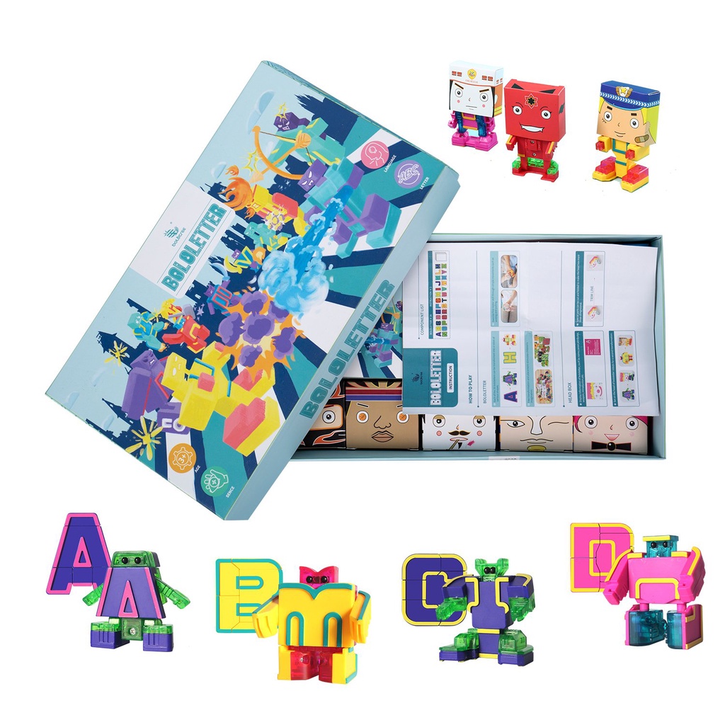 26 Pieces Alphabet Robots Alpha-Bots ABC Letter Learning Toys for Kids ...