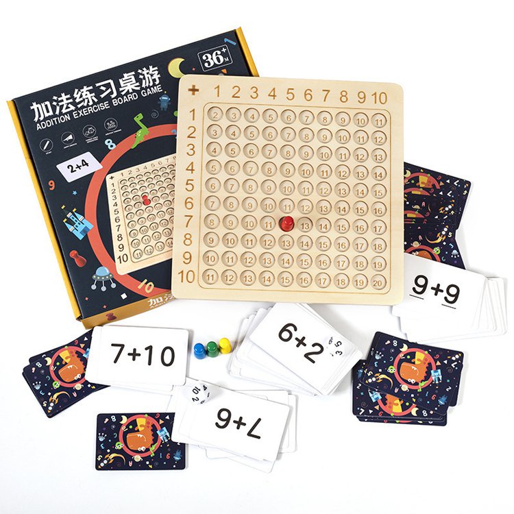 Wooden Montessori Math Counting Hundred Board Addition And ...