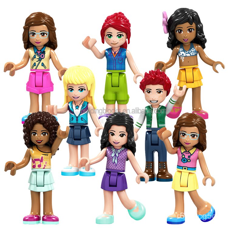 Girls Friends Figure Bricks Princess Belle Beast Elsa Mulan Anna ...