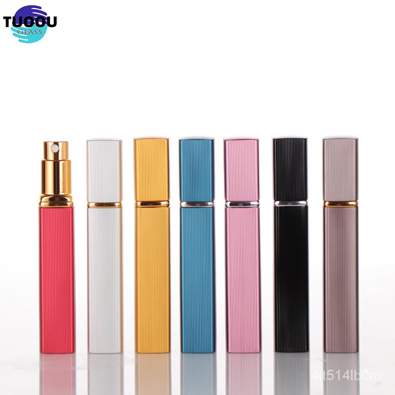 rectangular alcohol bottle Color aluminum refillable perfume spray ...