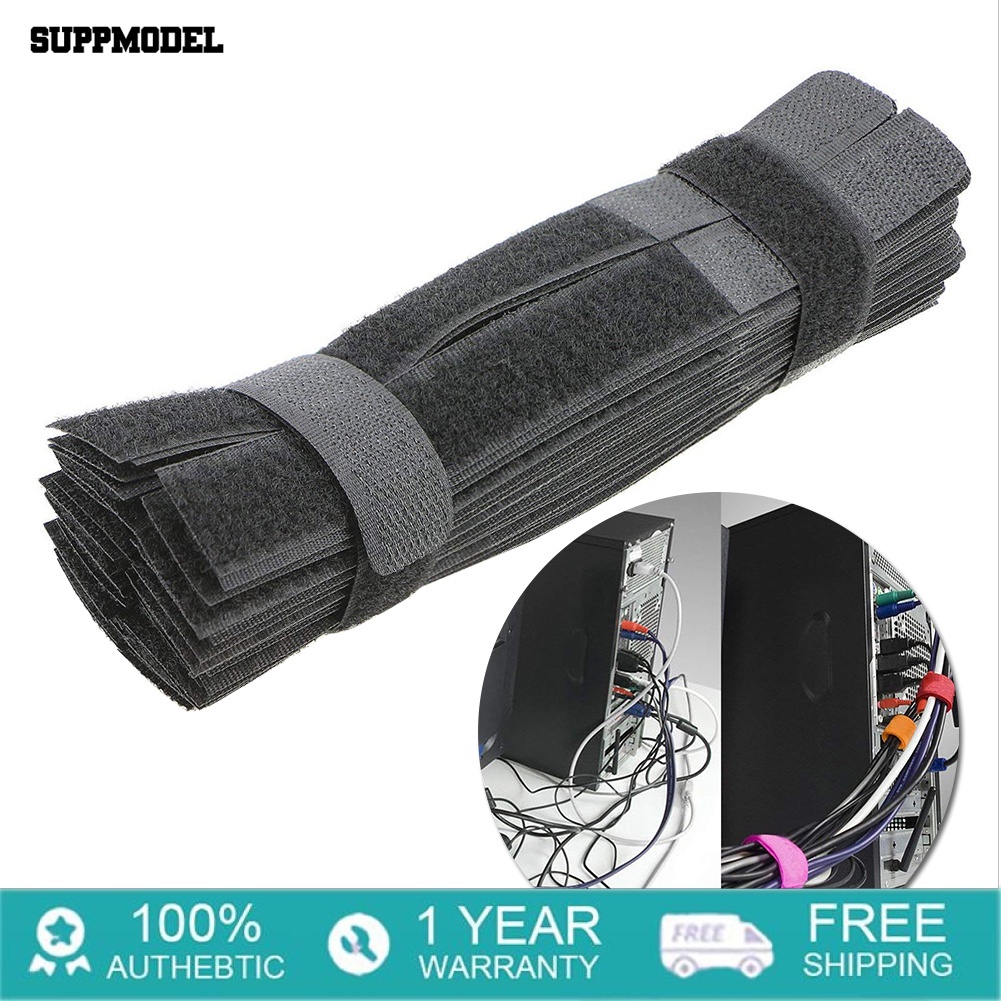 S.U.L 50Pcs Reusable Nylon Magic Tape Cable Tie Fasten Straps Wire ...