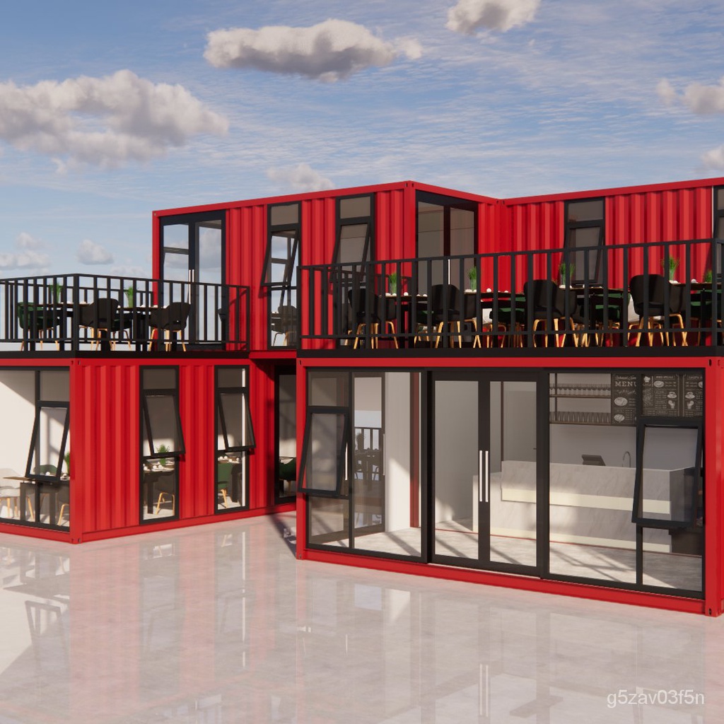 Two-Storey Custom 20 Ft 40 Ft Movable Flat Pack Container Modular Homes ...