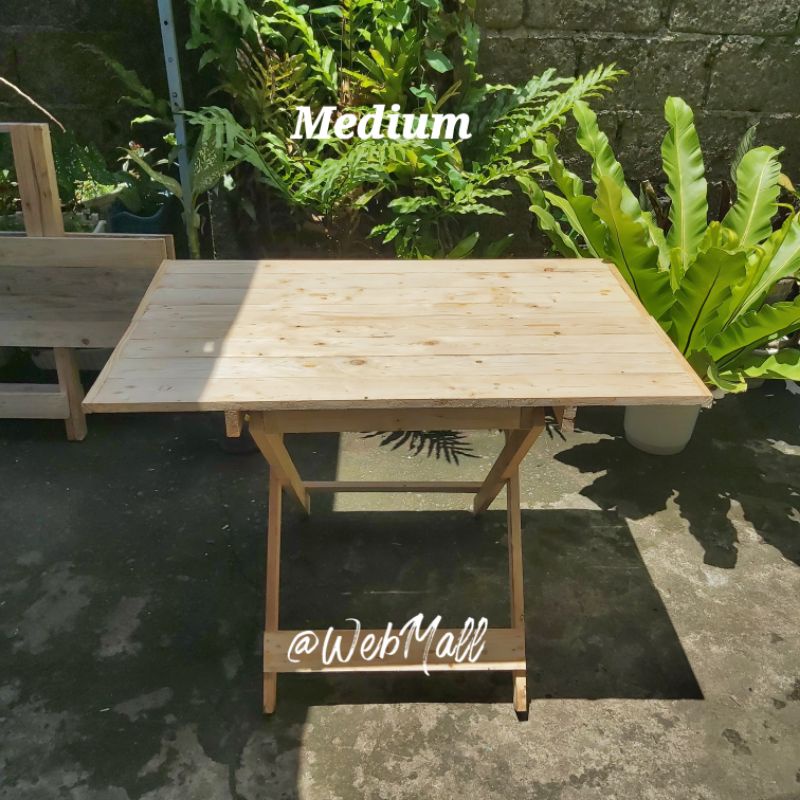Wooden Table Quality Palochina Wood Foldable Cross Legs | Shopee ...