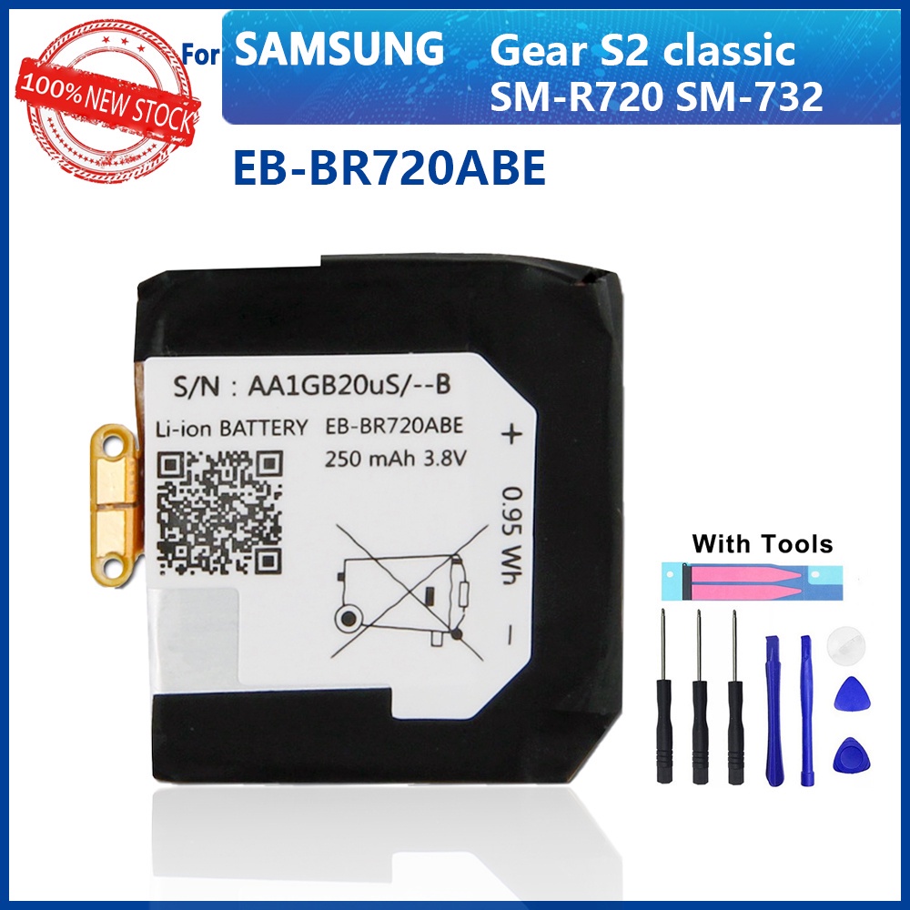 100% 7 Original 250Mah Eb-Br720abe For Samsung Gear S2 Classic Sm-R720 ...