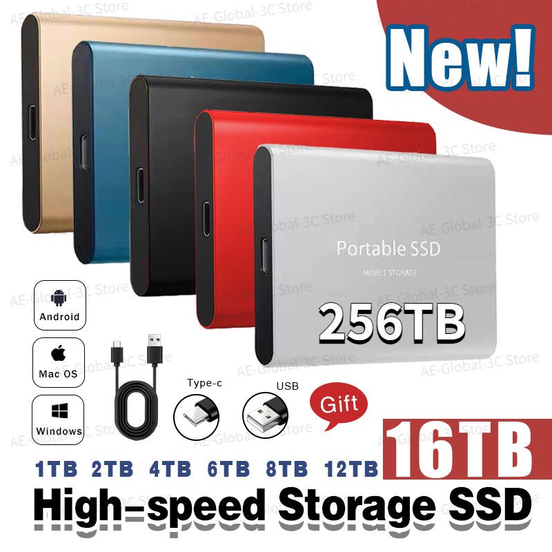 Original Solid State Hard Disk High Capacity SSD 128TB 2TB USB3.1/Type ...