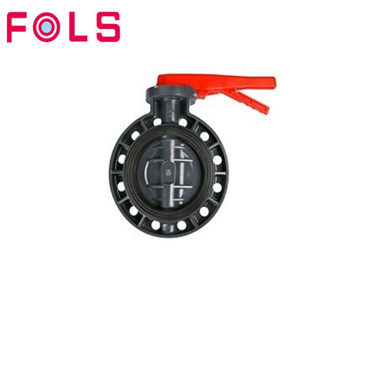 Flange wafer type PVC CPVC PVDF PP hand lever butterfly valve | Shopee ...