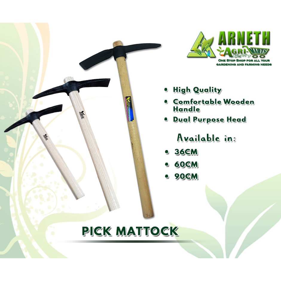ARNETH METAL PICK MATTOCK WITH WOOD HANDLE ( PIKO / ASAROL ) BY EAGLE ...