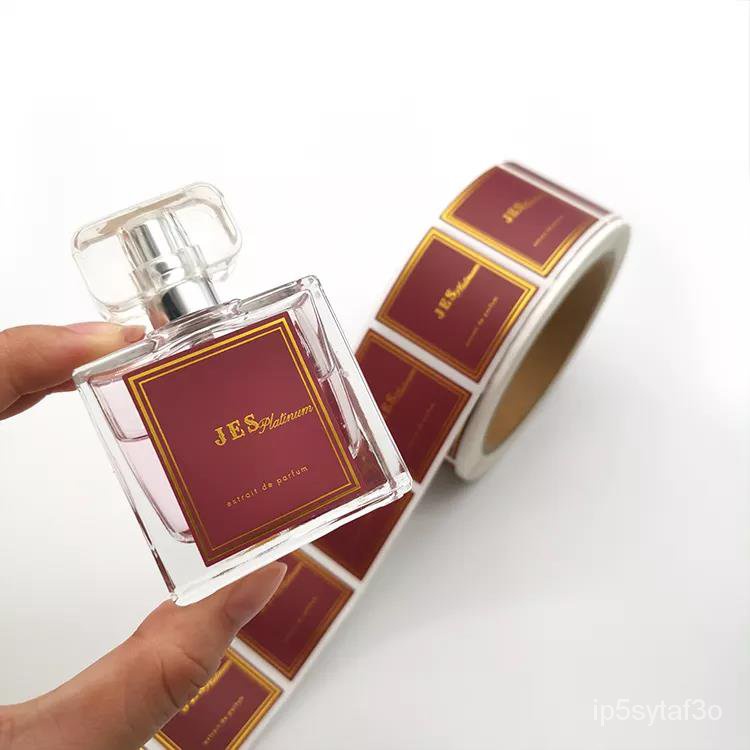 Competitive prices custom Cosmetic Adhesive Gold Foil Sticker Perfume ...