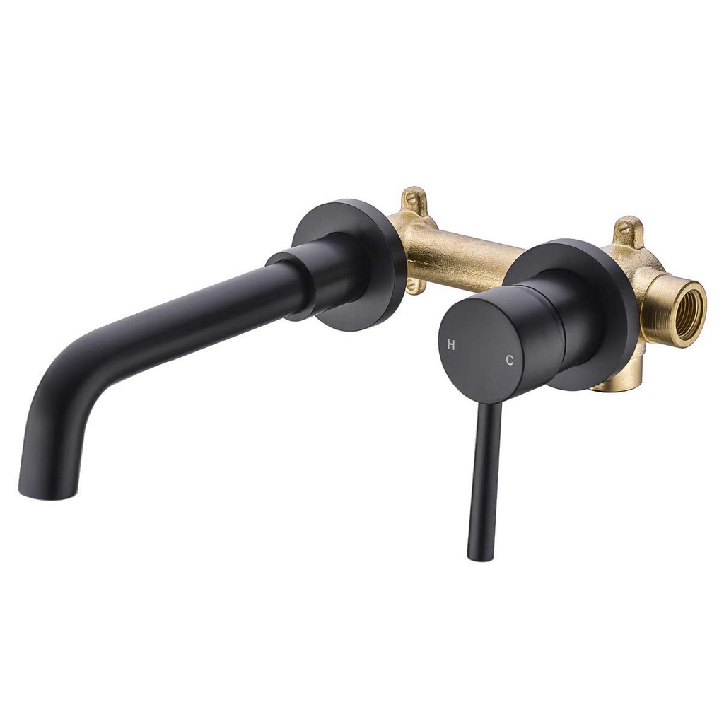 yida modern black in wall basin mixer taps wall mounted gold bathroom ...