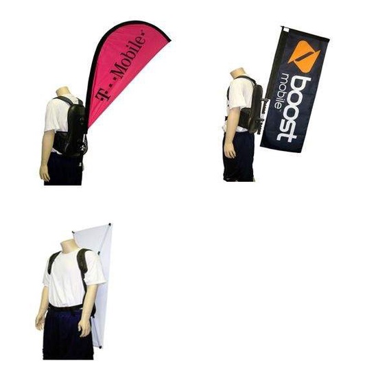 Custom Walking Backpack hot sale easy installation Flags Banner for Promotional outdoor | Shopee ...